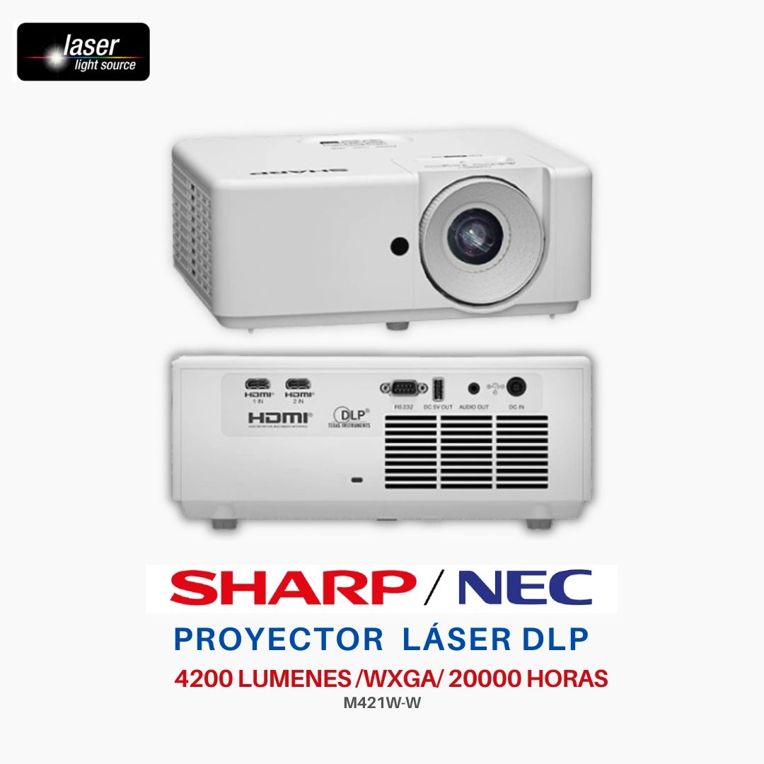 Proyector Láser Nec-Sharp M421W-W / 4200L WXGA DLP